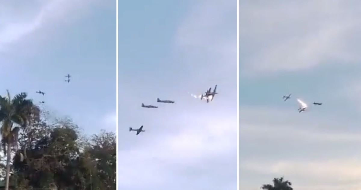 VIDEO: Dos aviones de combate chocan en pleno vuelo durante entrenamiento en Colombia | ADN Cuba